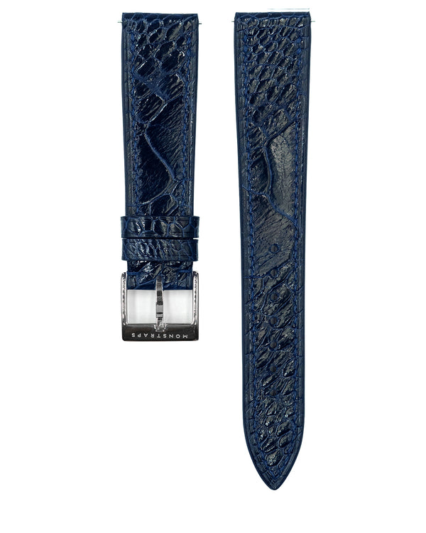 (19mm) Ostrich Flank Leather - Dark Navy - Monstraps