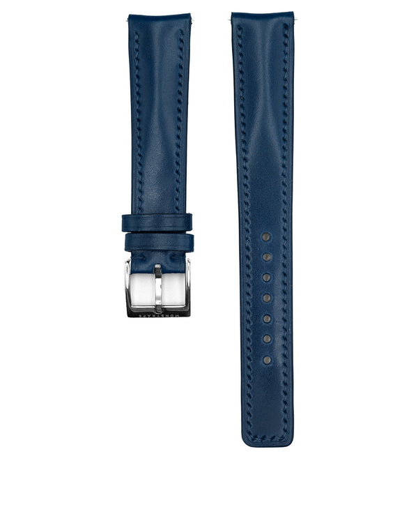 (19mm) Shell Cordovan - Blue, Long, Curved - Monstraps