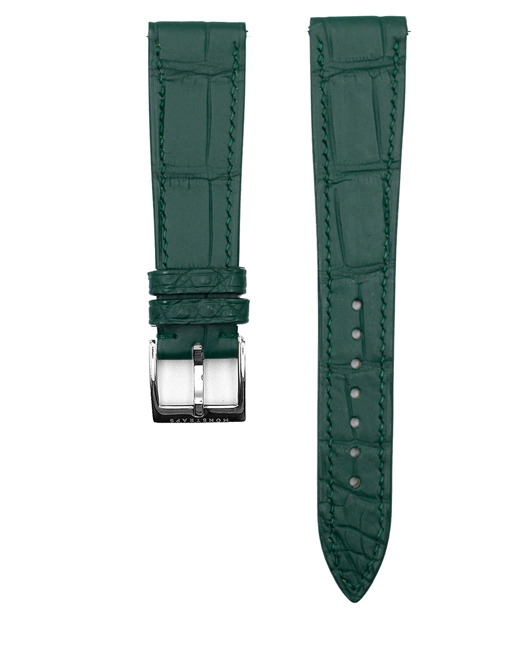 (20mm) Alligator Leather - Green (Matte, Regular) - Monstraps