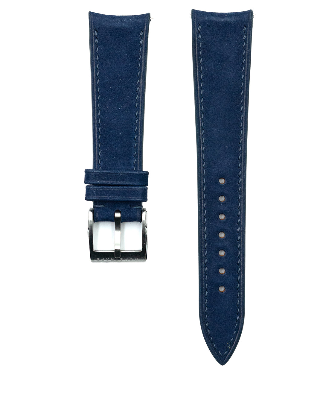 (20mm) Nubuck Leather - Dark Blue (Regular, Curved Lug) - Monstraps