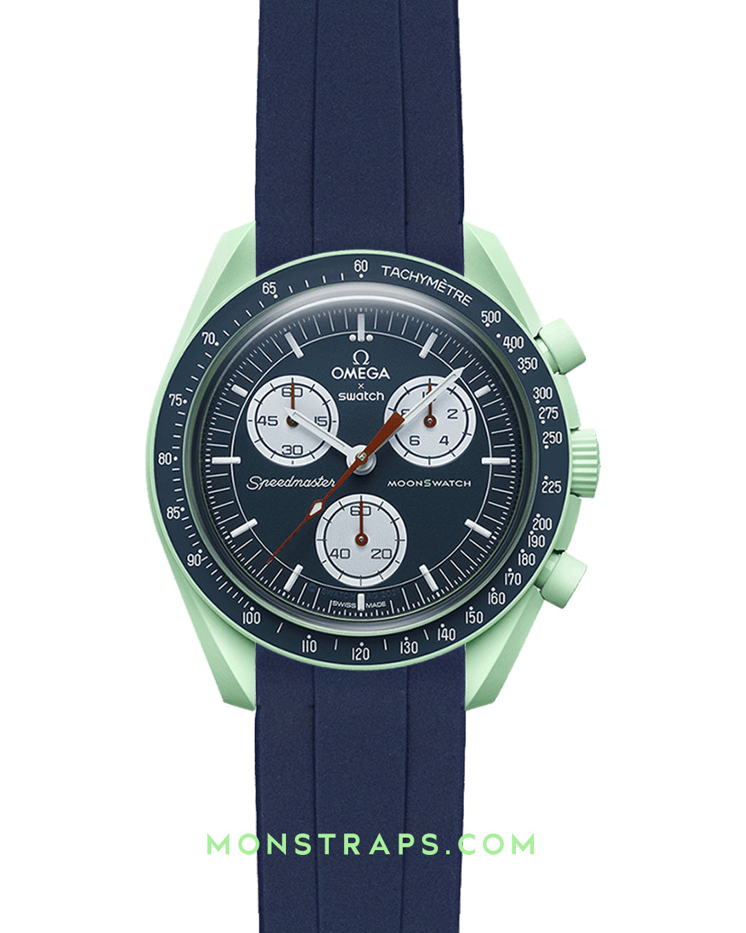 VULCANISED RUBBER - CURVED FITTED STRAP FOR MOONSWATCH - Monstraps