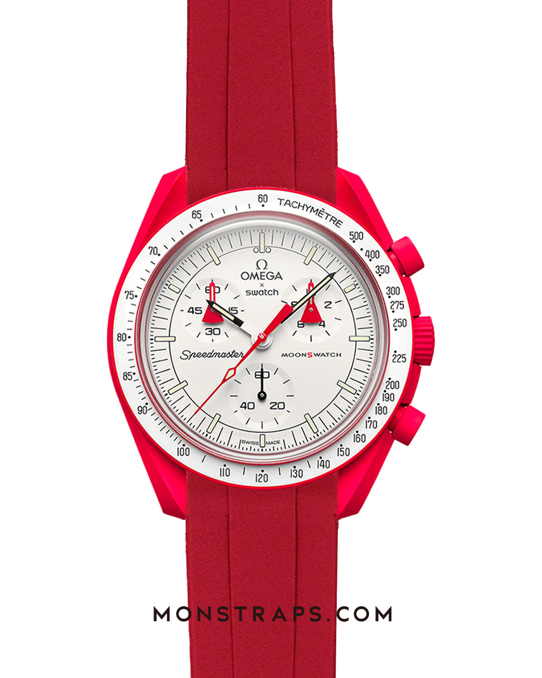 VULCANISED RUBBER - CURVED FITTED STRAP FOR MOONSWATCH - Monstraps