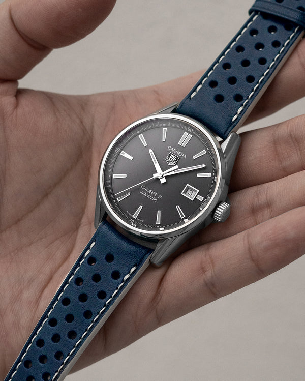 Rally Leather Strap (Blue) - Monstraps